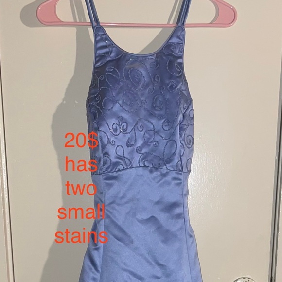 Dresses | Powder Blue Floor Length Dress Stain On Top One On Bottom ...